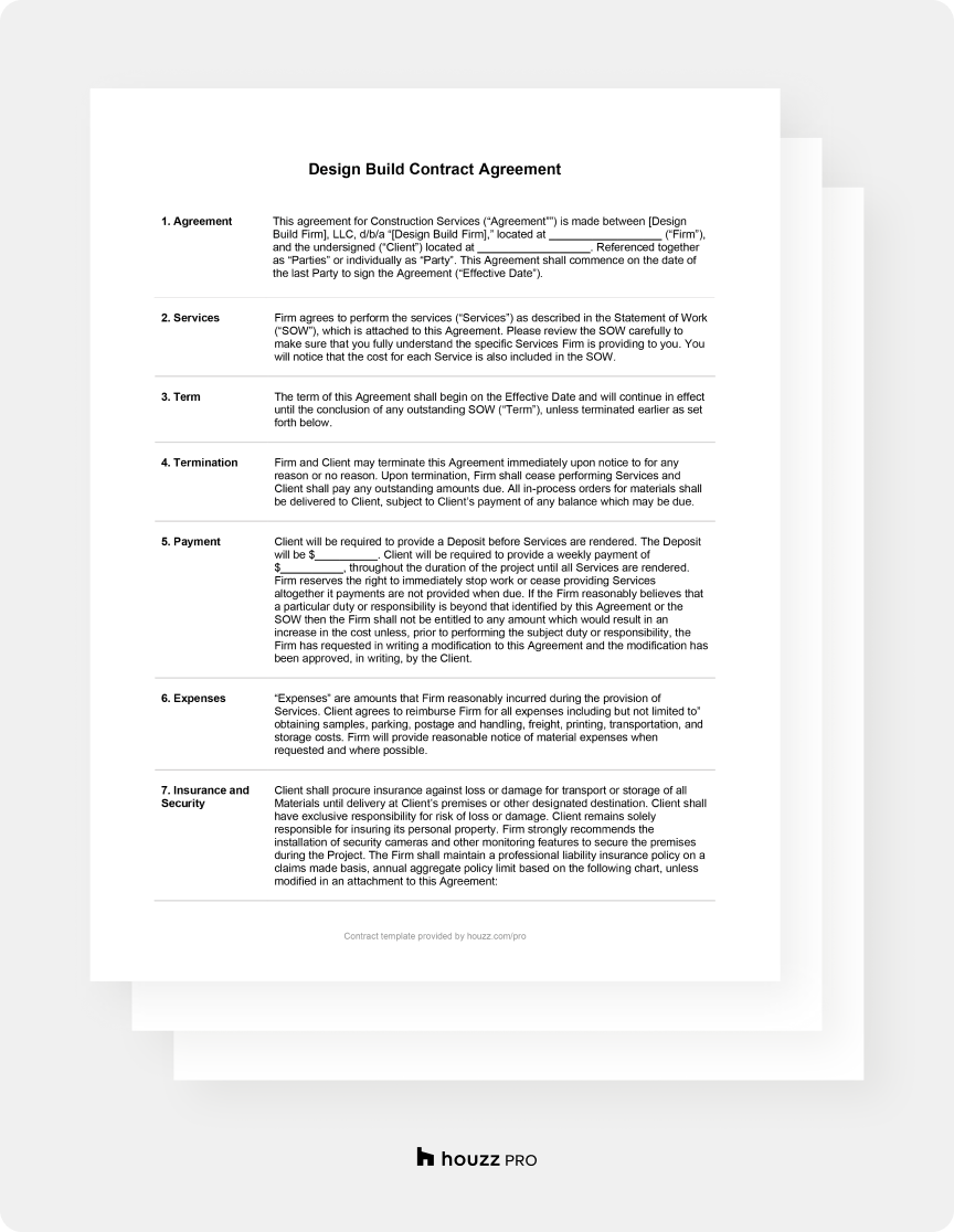 Residential Design Build Contract Template & Guide