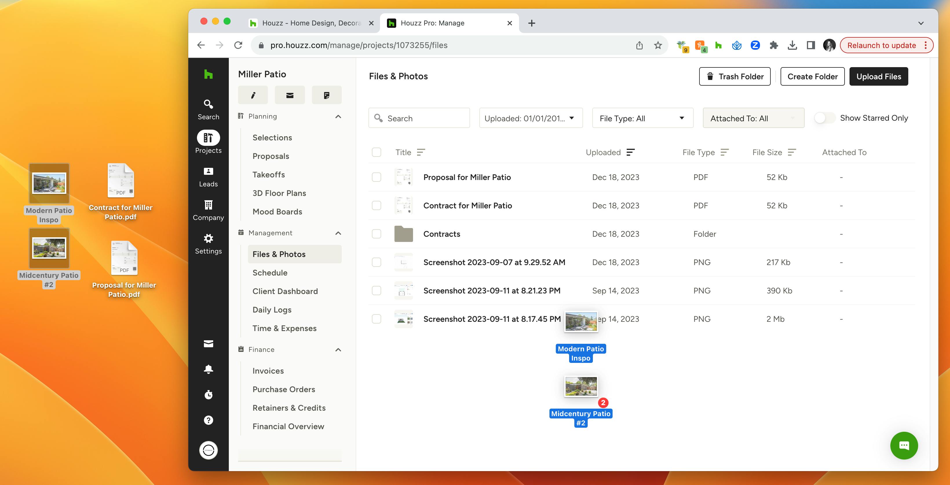 How to Access and Organise Your Files | Houzz Pro