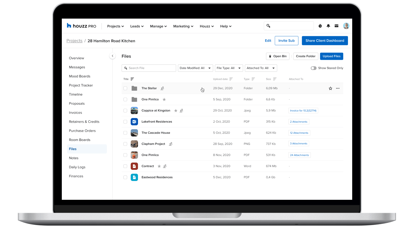 Find and share your files easily on Houzz Pro | Houzz Pro