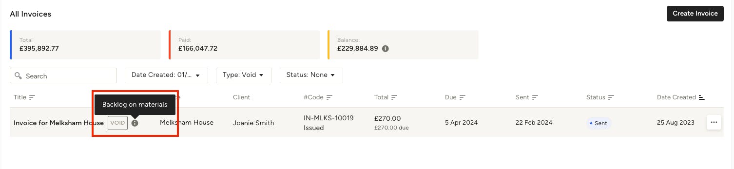 How to Void an Issued Invoice | Houzz Pro