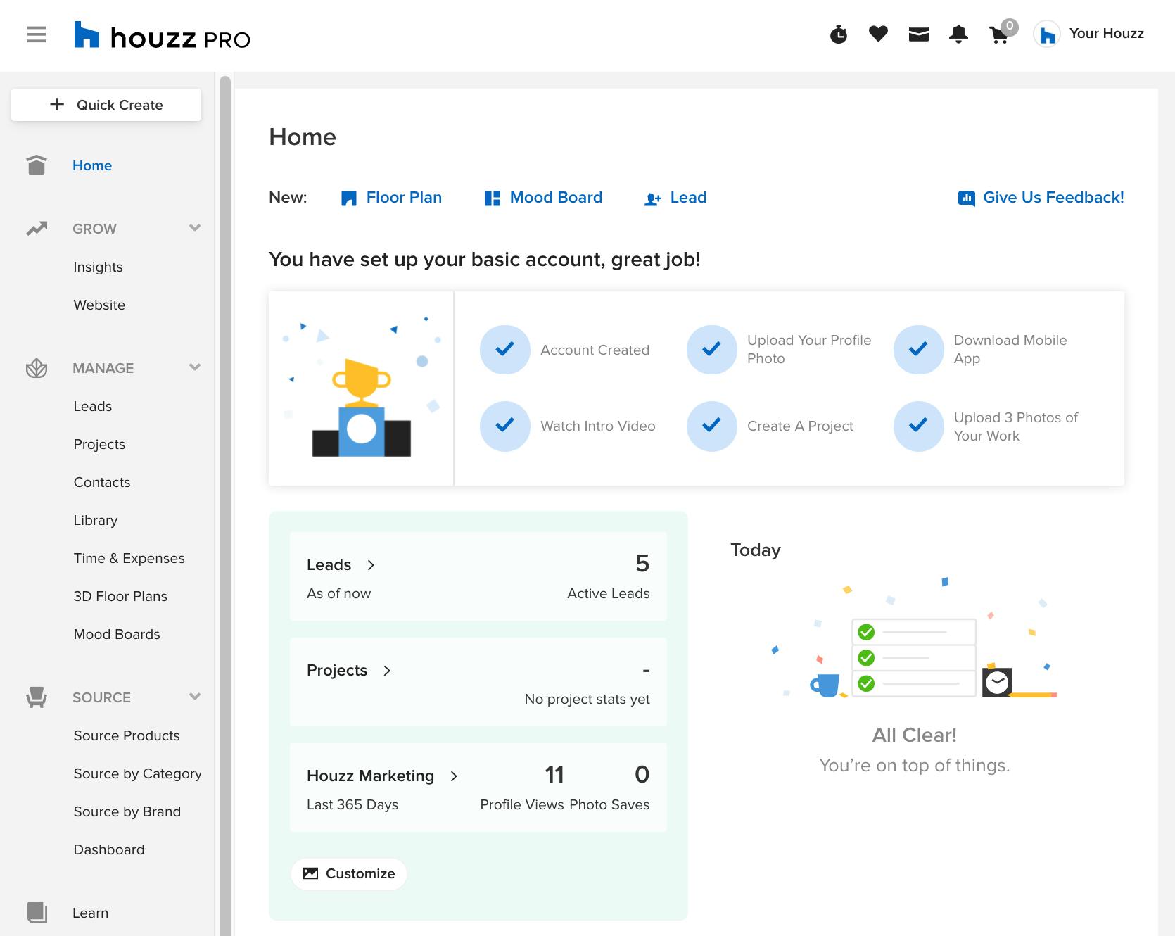 New! Houzz Pro Homepage: Start Your Mornings Off Armed With the ...