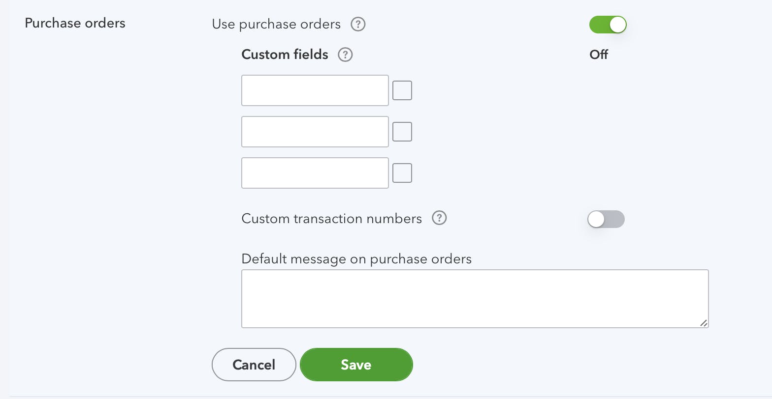 How To Turn On Purchase Orders In Your QuickBooks Online Settings ...