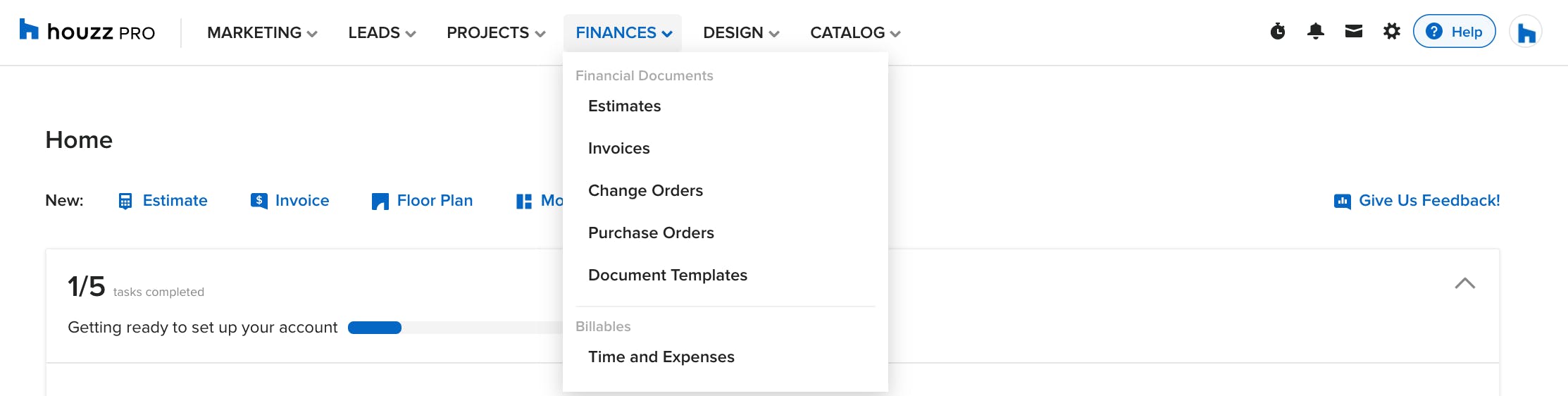 L'interface Houzz Pro | Houzz Pro