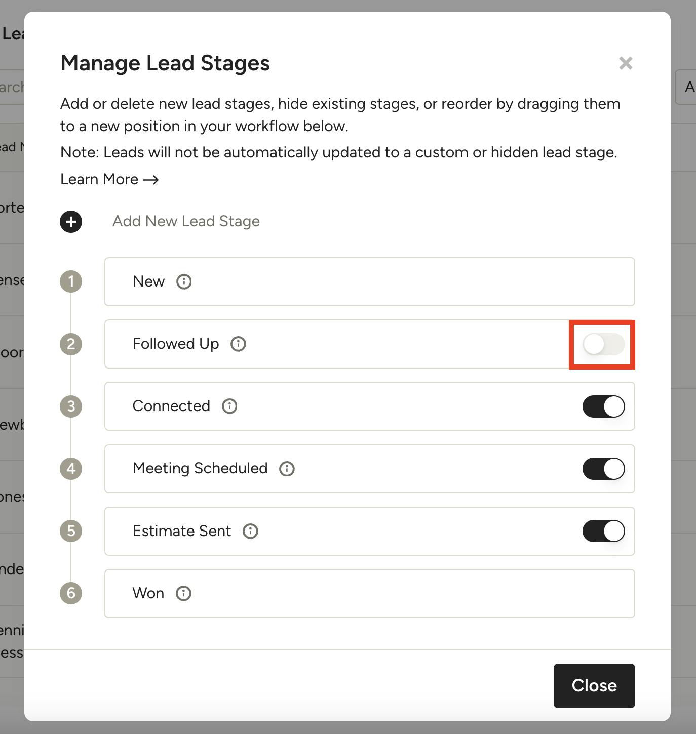 How to Customize Your Lead Stages