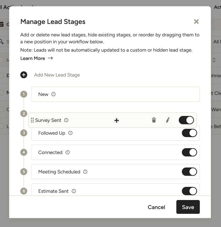 How to Customize Your Lead Stages