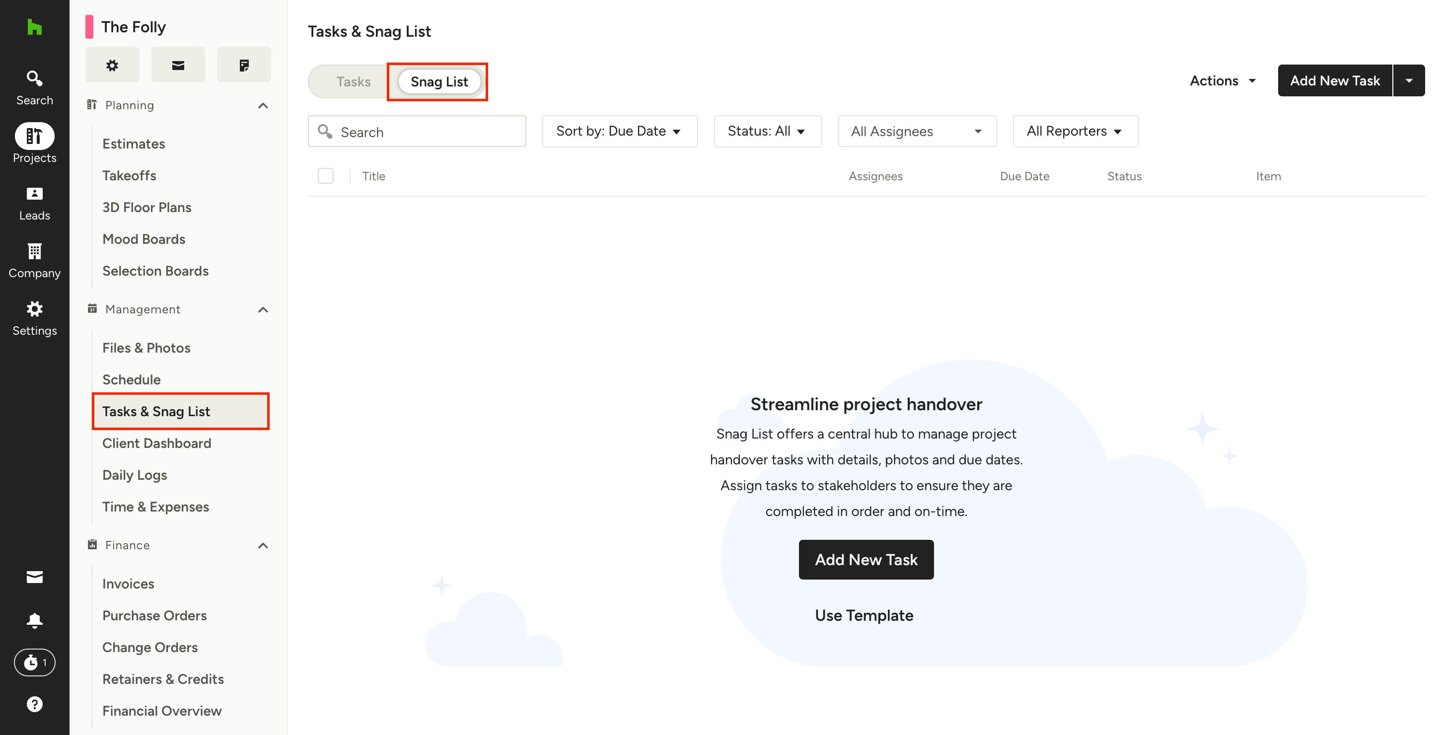 How to Create a Snag List in Houzz Pro | Houzz Pro