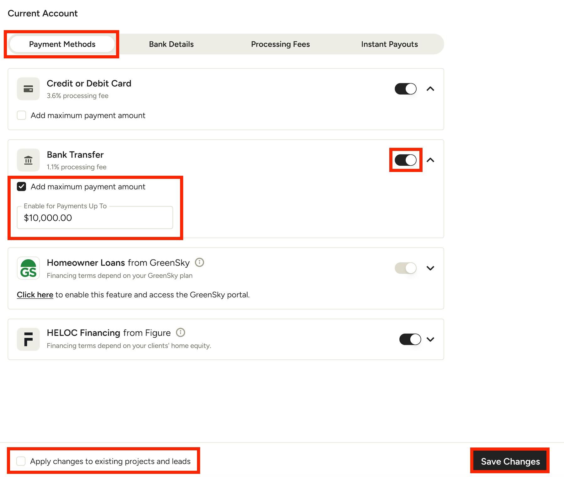 How to Edit Online Payment Settings