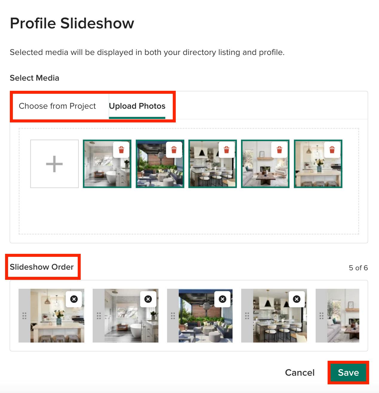How to Customise Your Houzz Profile Slideshow | Houzz Pro