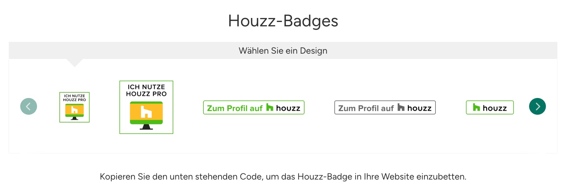 Badges und Icons bei Houzz | Houzz Pro