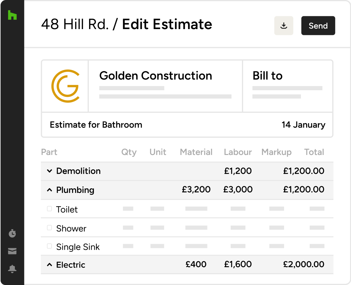 Construction Estimating & Takeoff Software | Houzz Pro