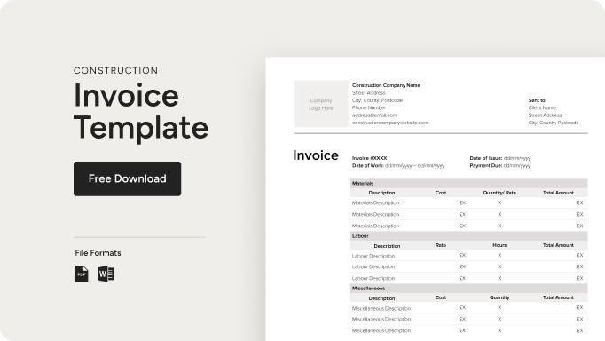 FREE Construction Invoice Template & How-To Guide | Houzz Pro