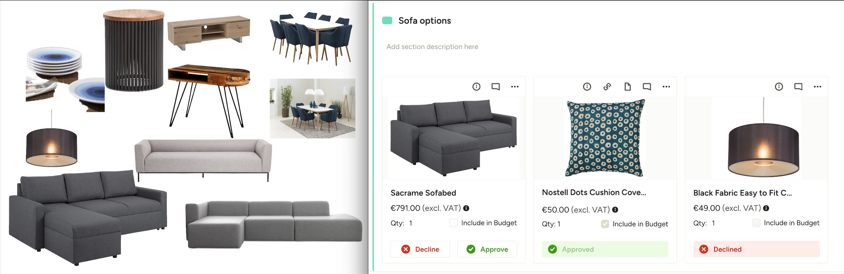 The Differences Between Mood Boards and Selection Boards | Houzz Pro