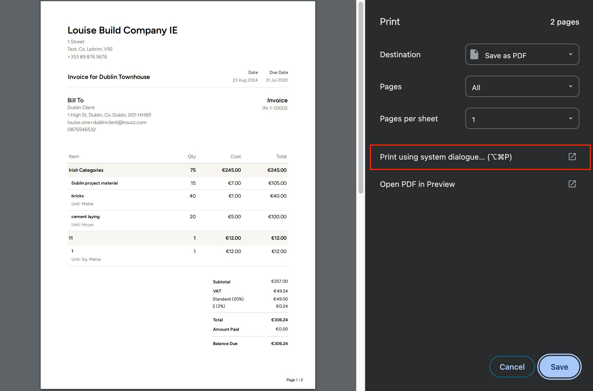 How to Print Your Document | Houzz Pro