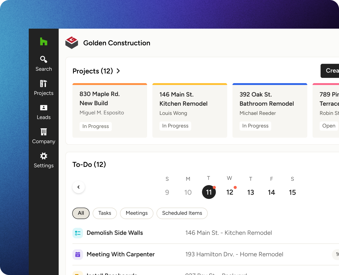 Subcontractor Dashboard