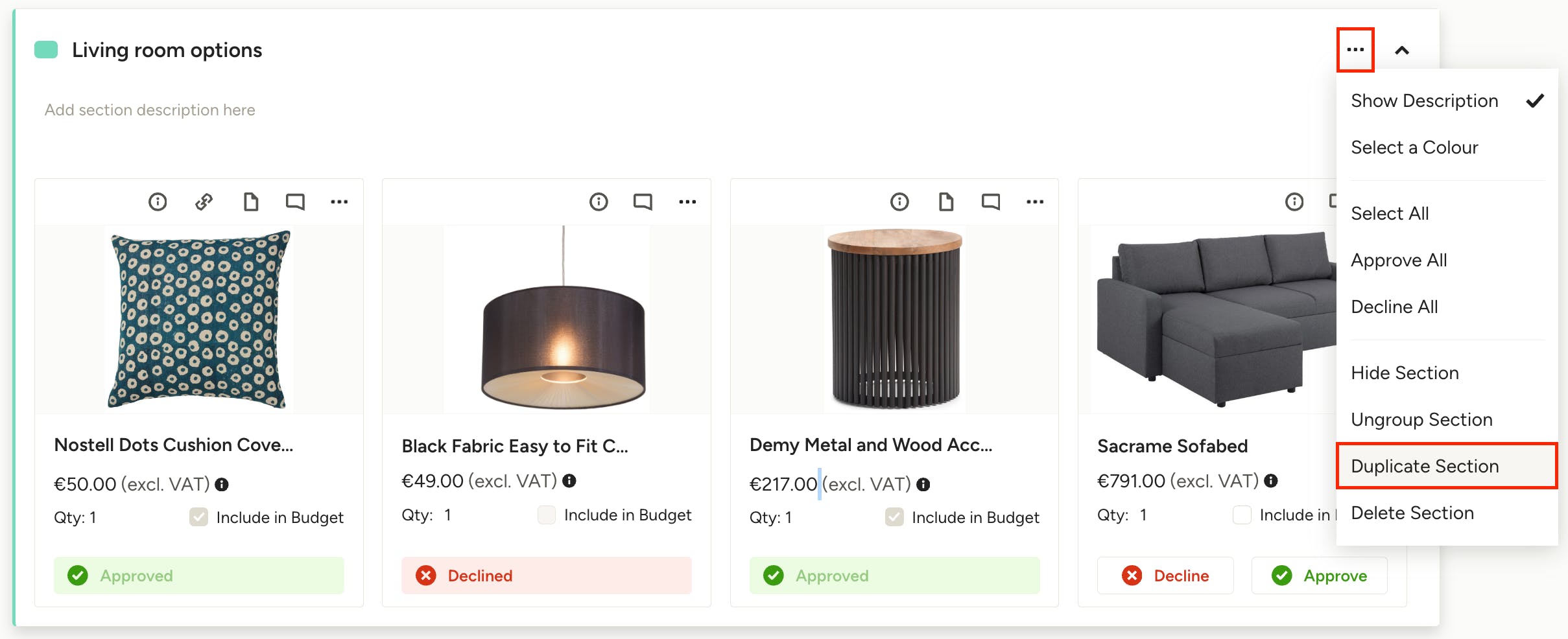 How to Duplicate Selection Boards, Items and Sections | Houzz Pro