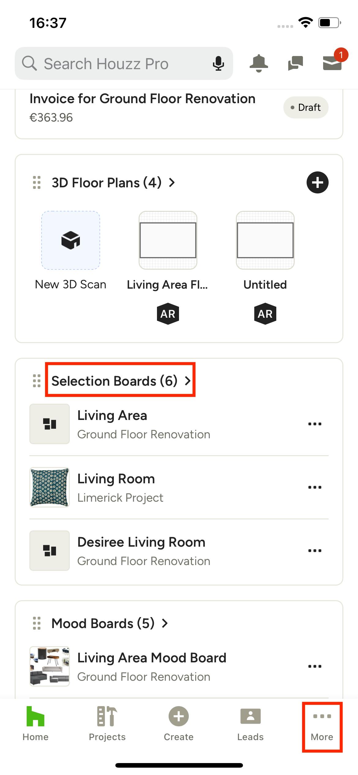 How to Use Selection Boards on the Mobile App | Houzz Pro