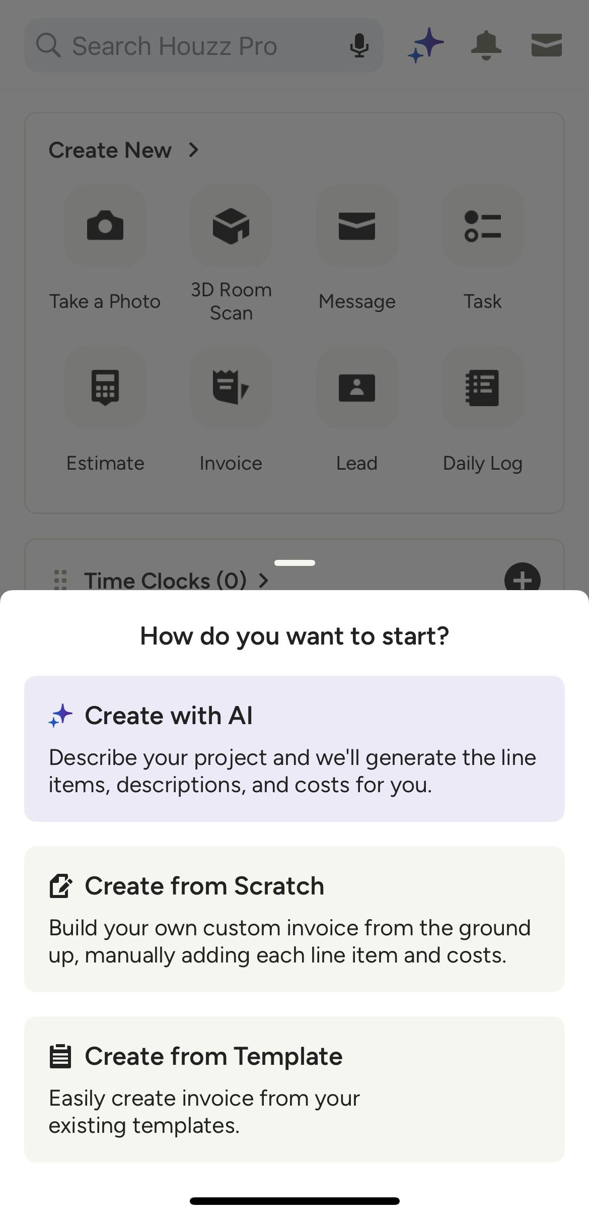 How to Use Invoices on the Mobile App | Houzz Pro