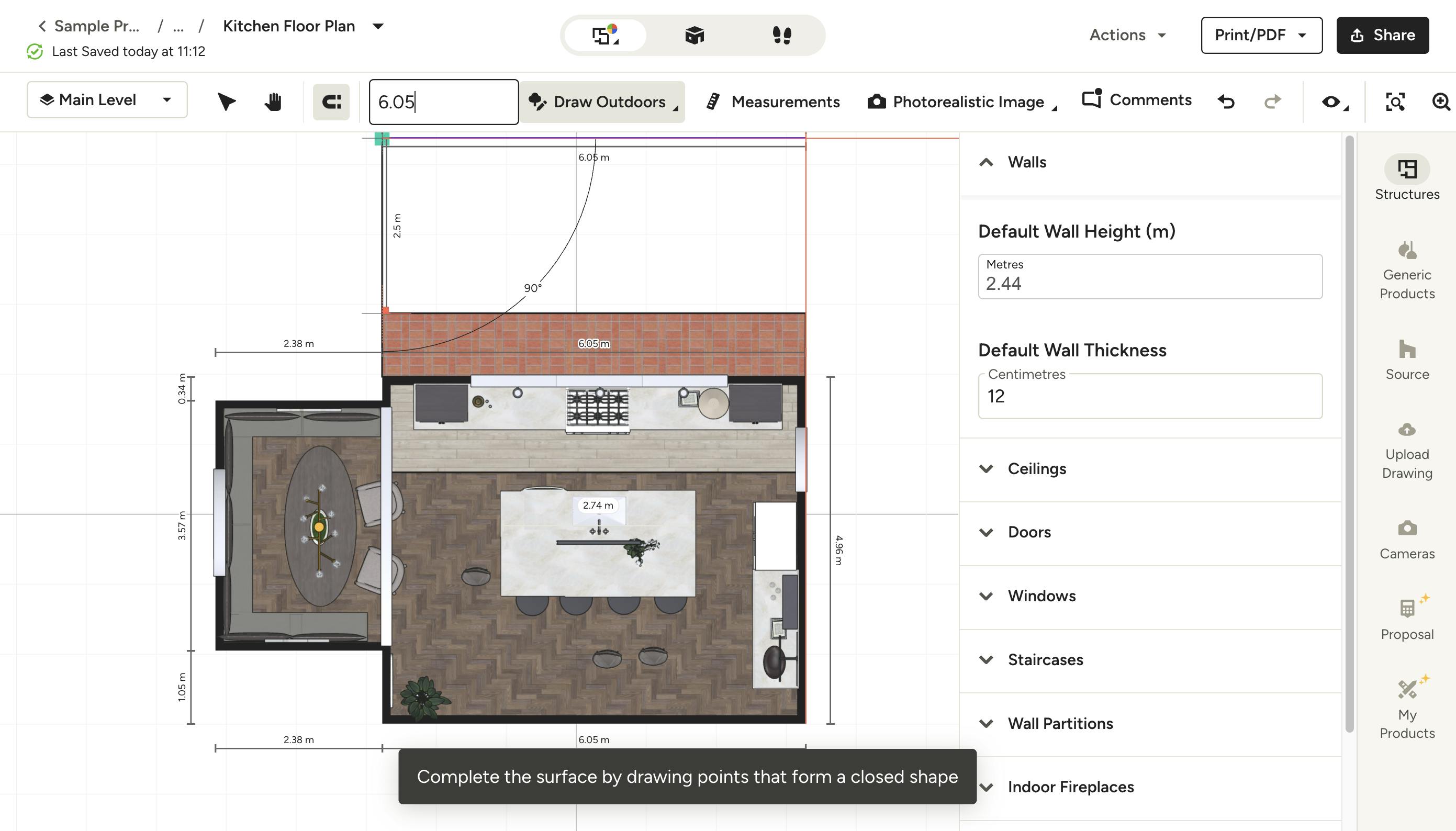 How to Create Outdoor Surfaces on the 3D Floor Planner | Houzz Pro