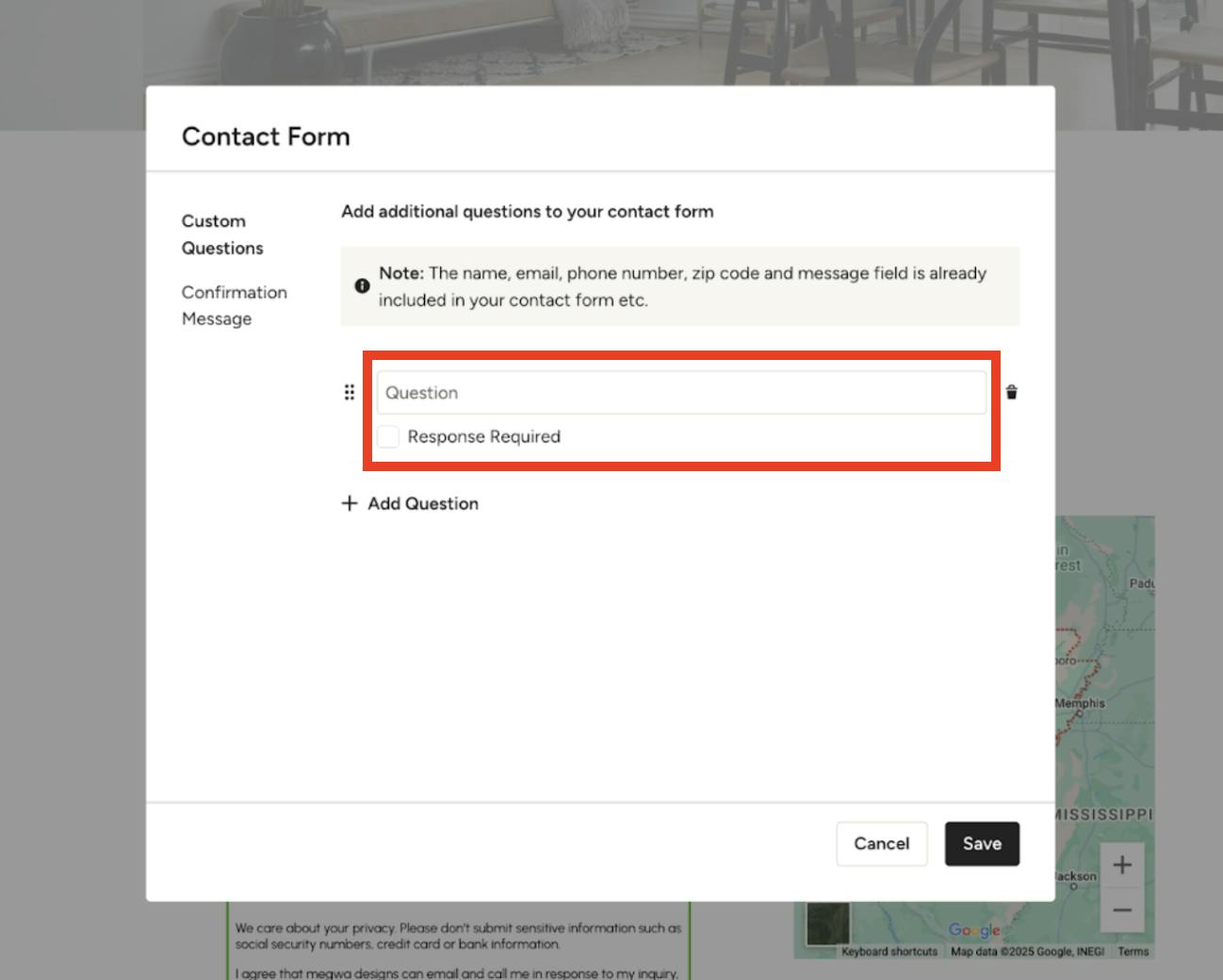 How to Edit the Contact Form on Your Houzz Website