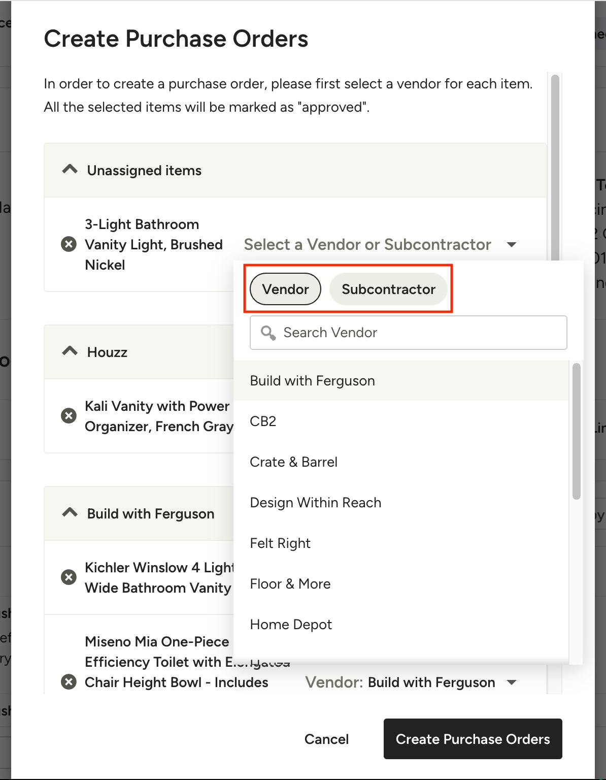 How to Create Purchase Orders