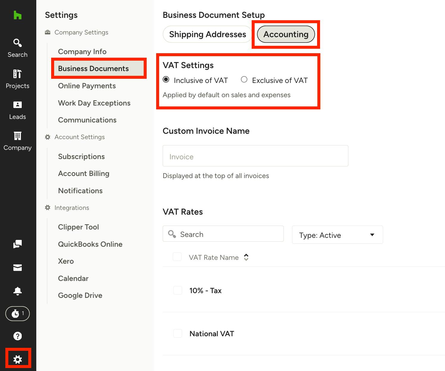 How to Set Up VAT Rates | Houzz Pro