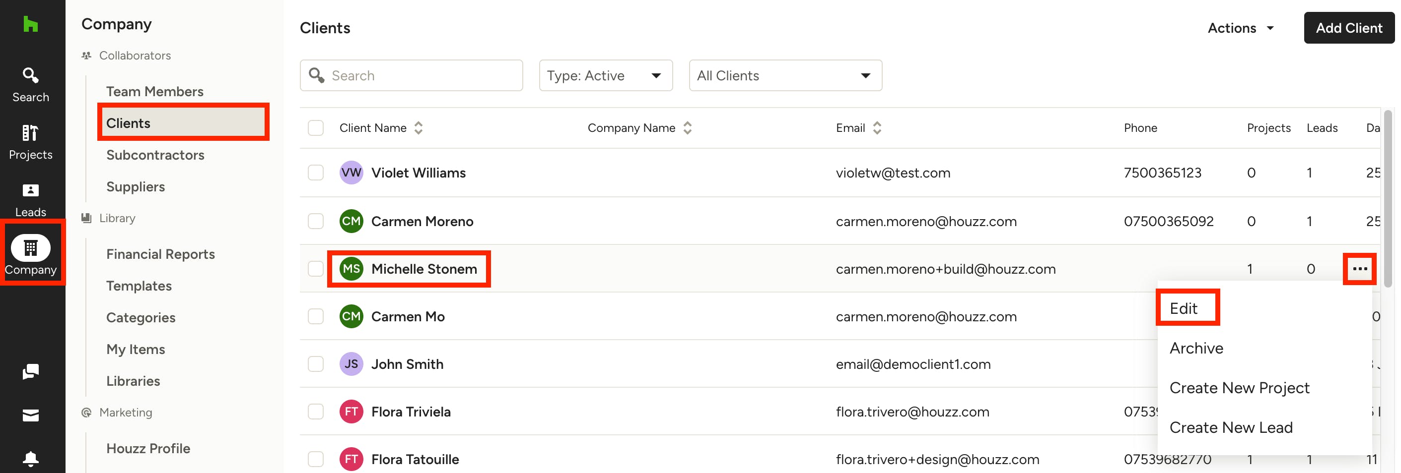 How to Add Multiple Email Addresses for a Client | Houzz Pro
