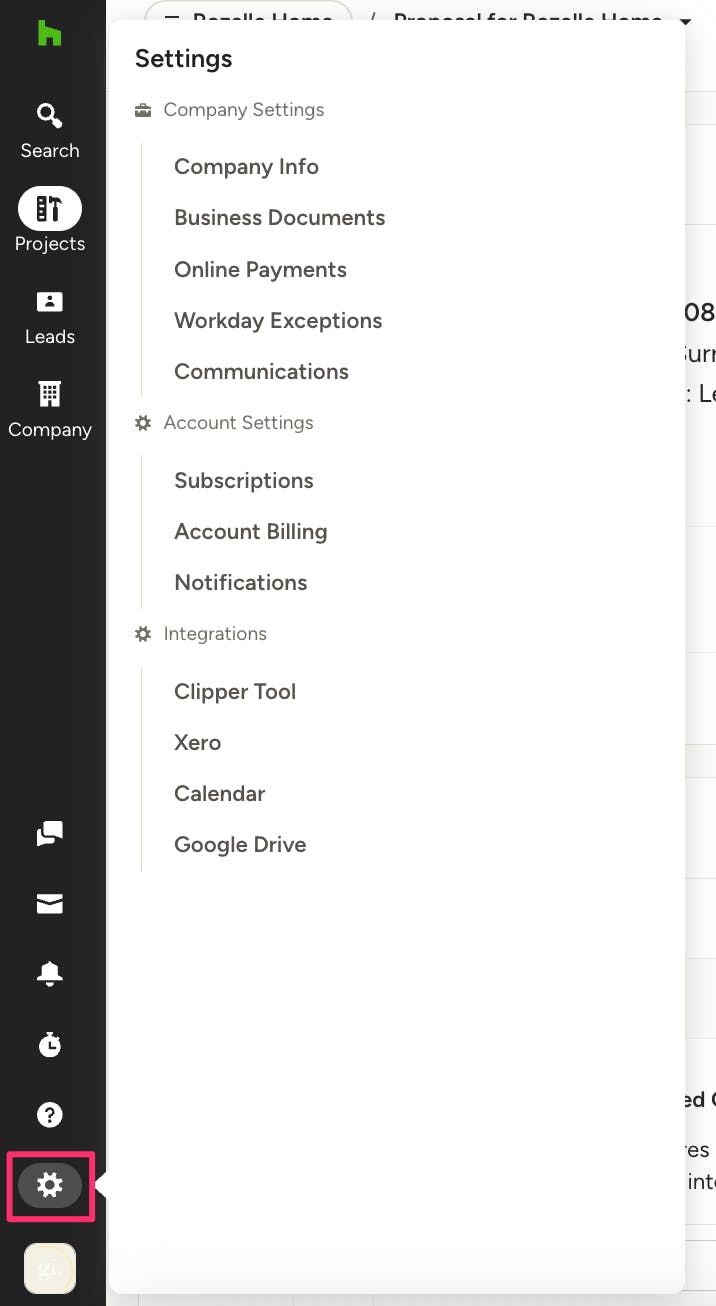 How to Access Your Account Settings | Houzz Pro
