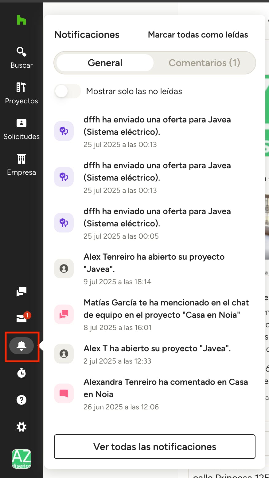 Cómo ver y gestionar las notificaciones en Houzz Pro | Houzz Pro