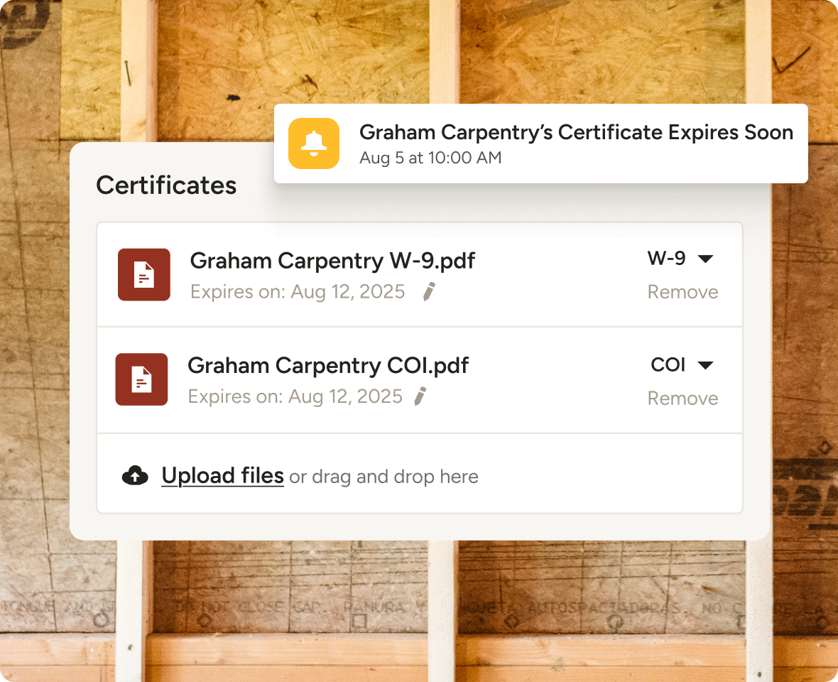 Subcontractor Dashboard