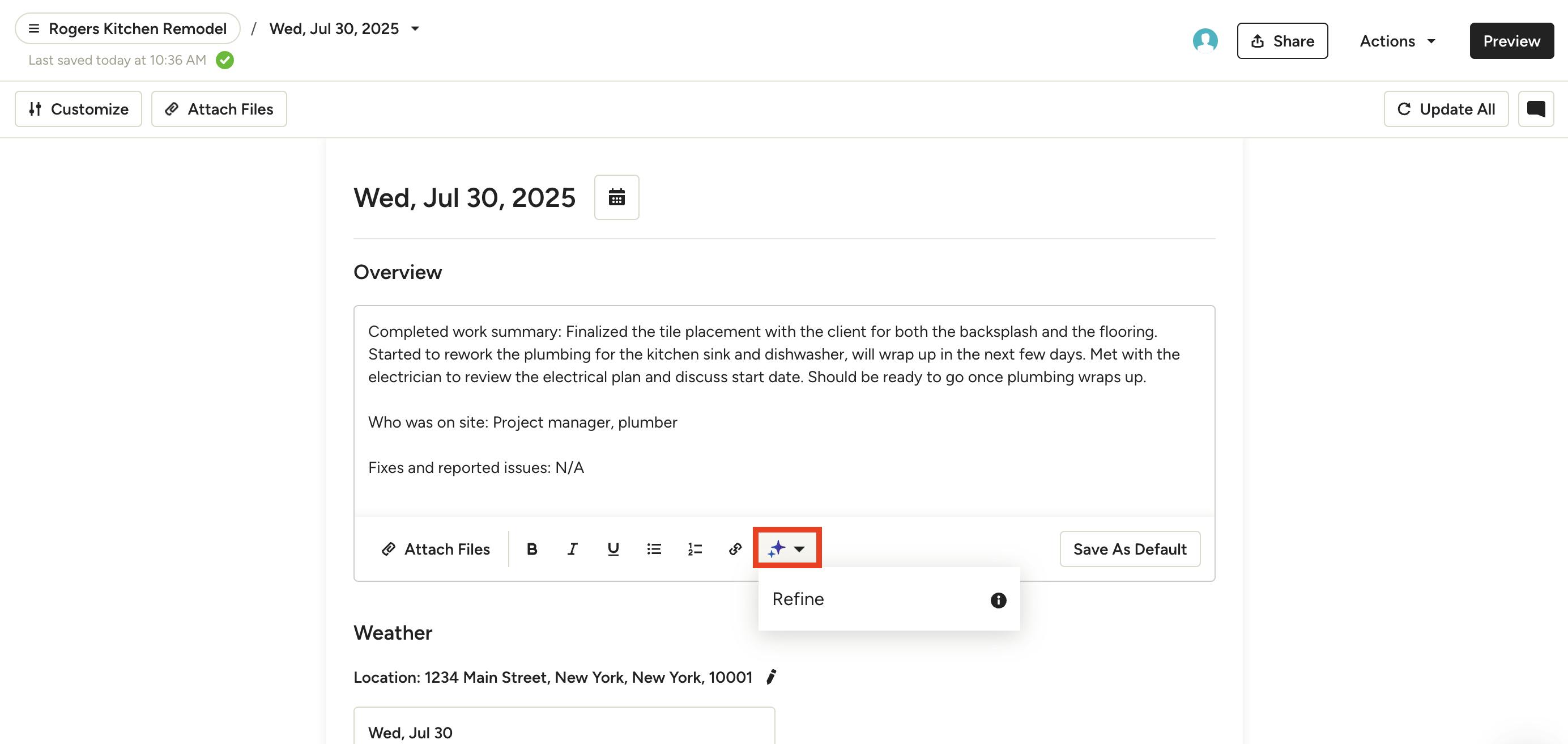 How to Create and Share Daily Logs | Houzz