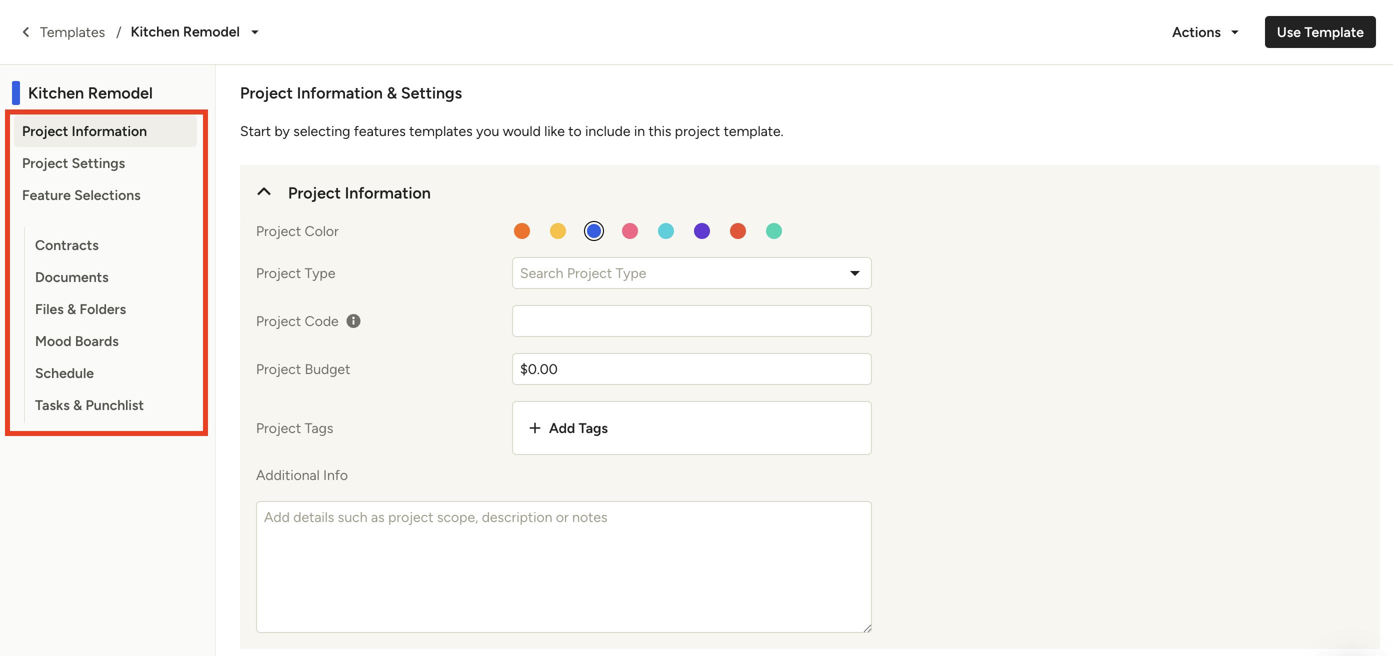 How to Use Project Templates