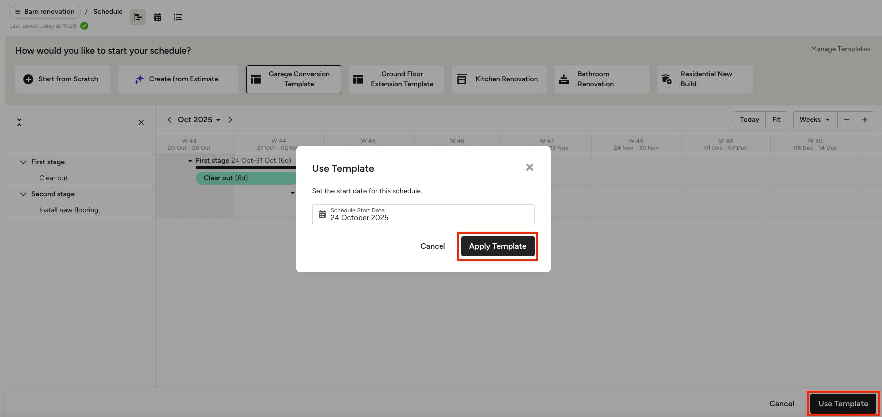 How to Use Schedule Templates | Houzz Pro
