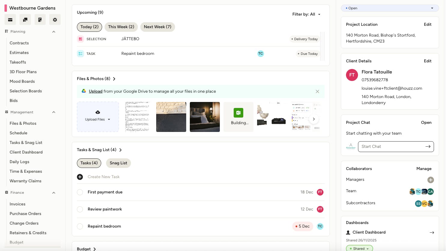 How to Create a Project | Houzz Pro