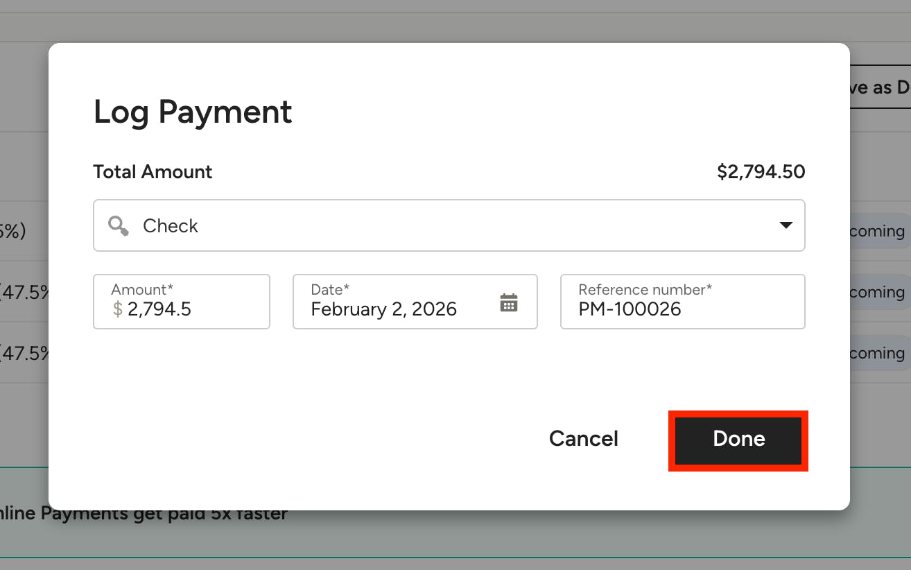 How to Log a Payment