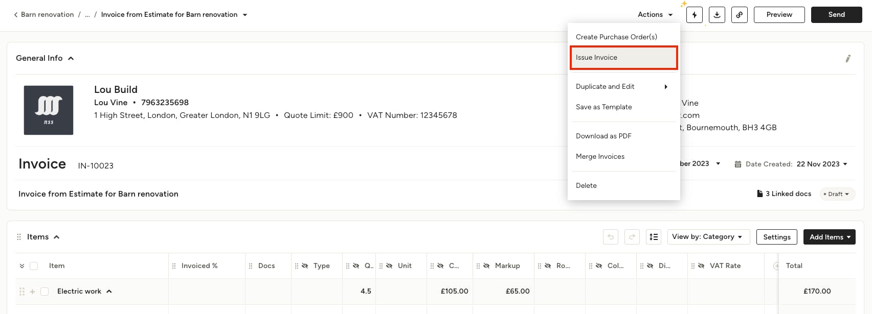 How to Issue an Invoice | Houzz Pro