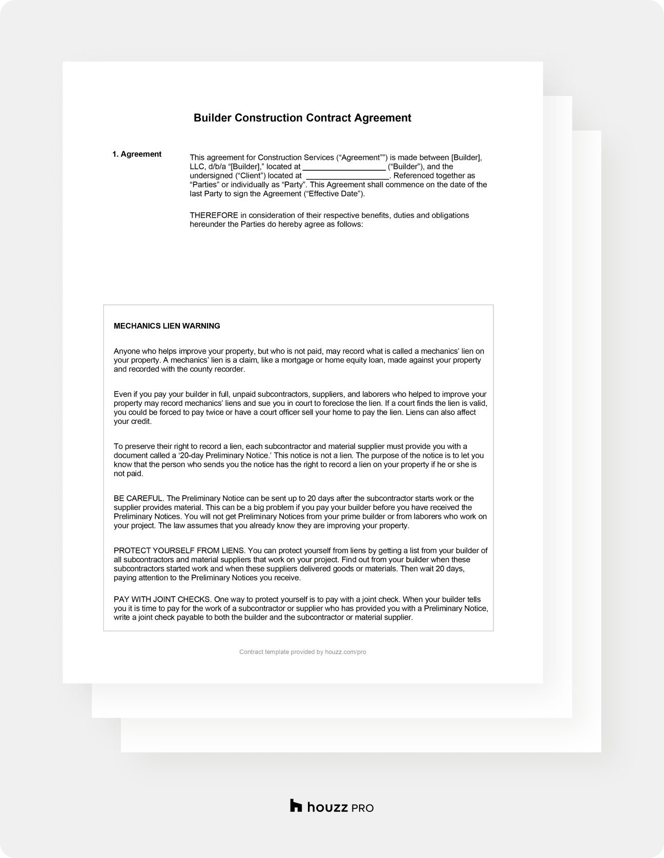 Home Builder Contract Template & Guide | Houzz Pro