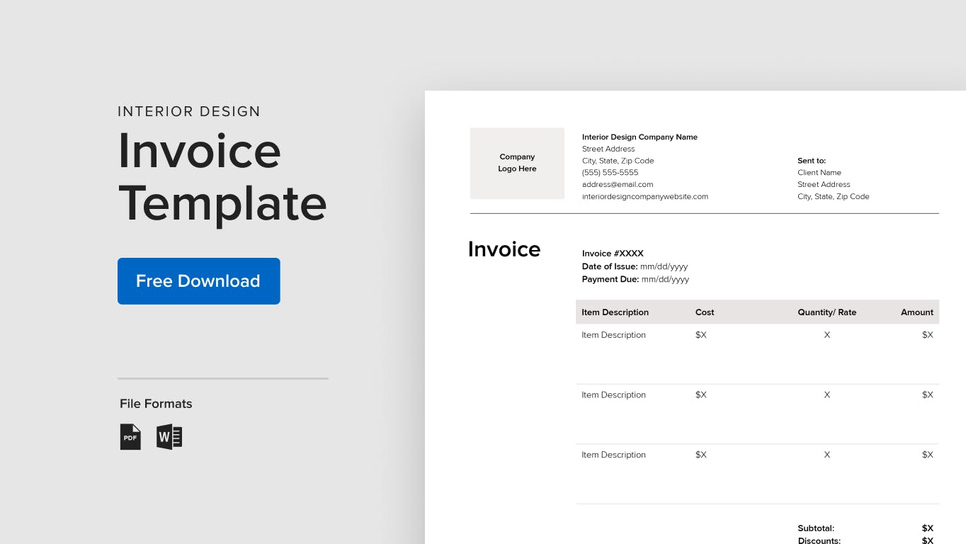 Interior Design Invoice Guide With Free Template | Houzz Pro