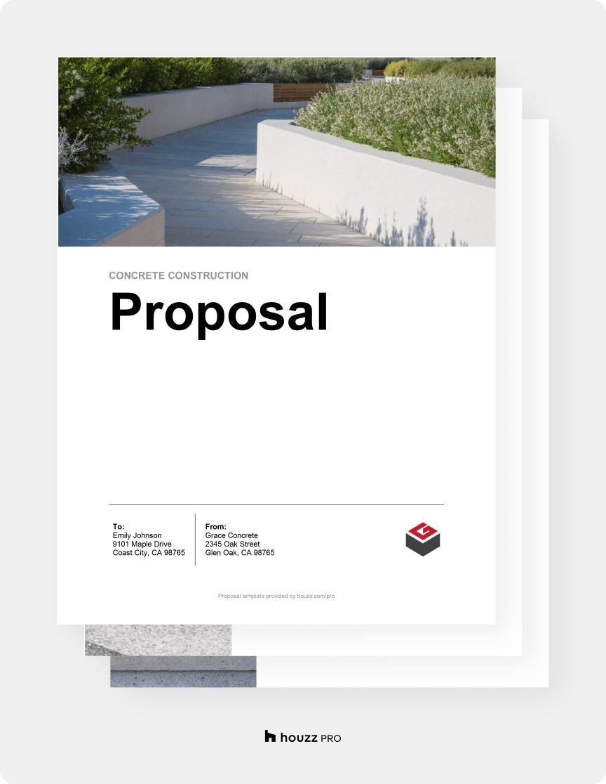 Free Concrete Proposal Template & How-To Guide | Houzz Pro