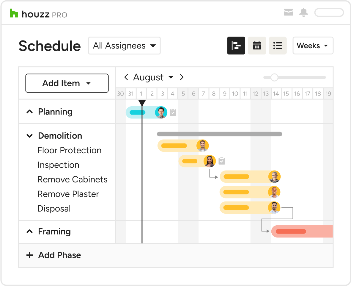 Construction Programme Software for Multiple Projects | Houzz Pro